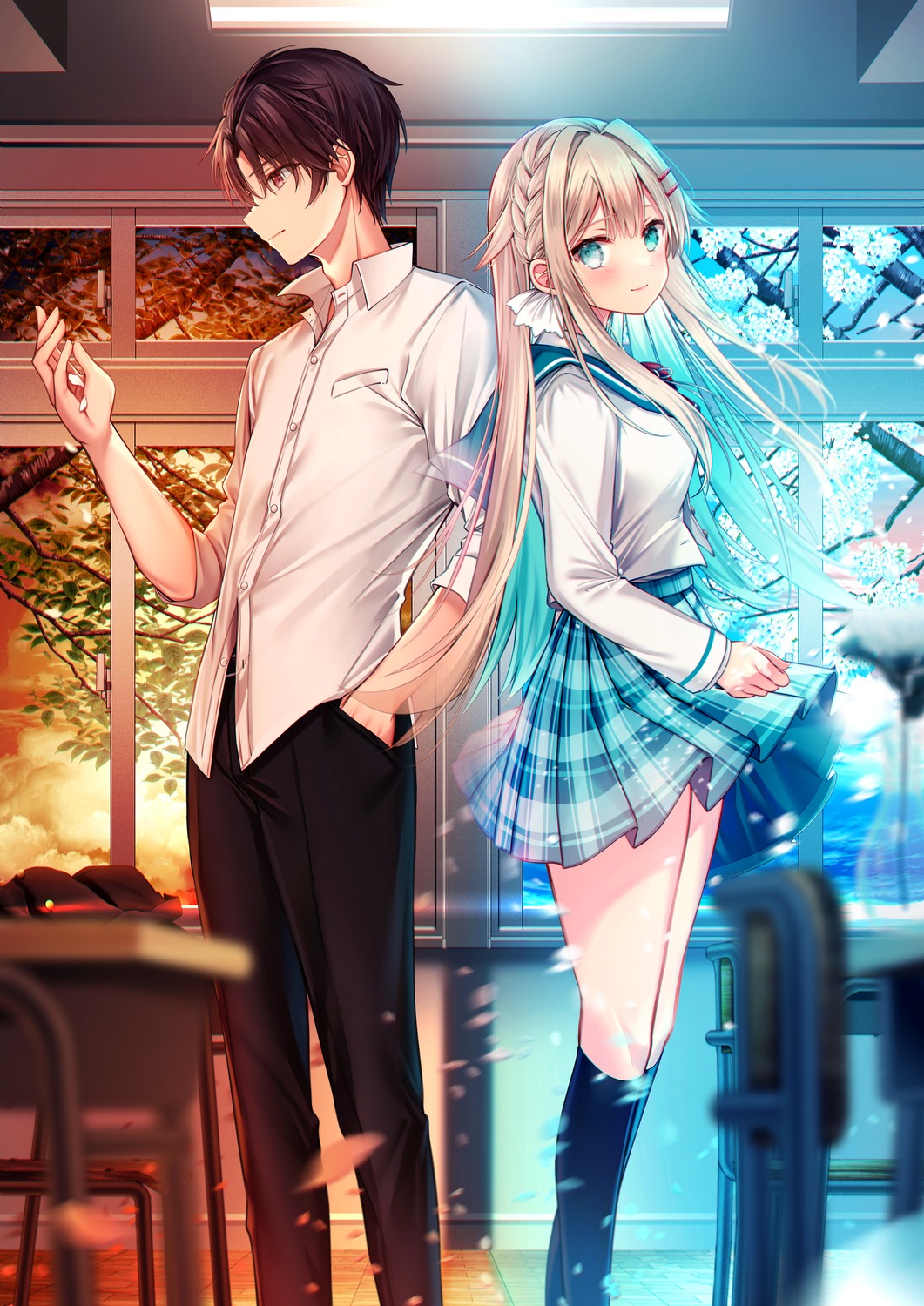 kuro namako kirizakura ni nemuru kyoushitsu de mou ichido dake kanojo ni aitai seifuku skirt ...